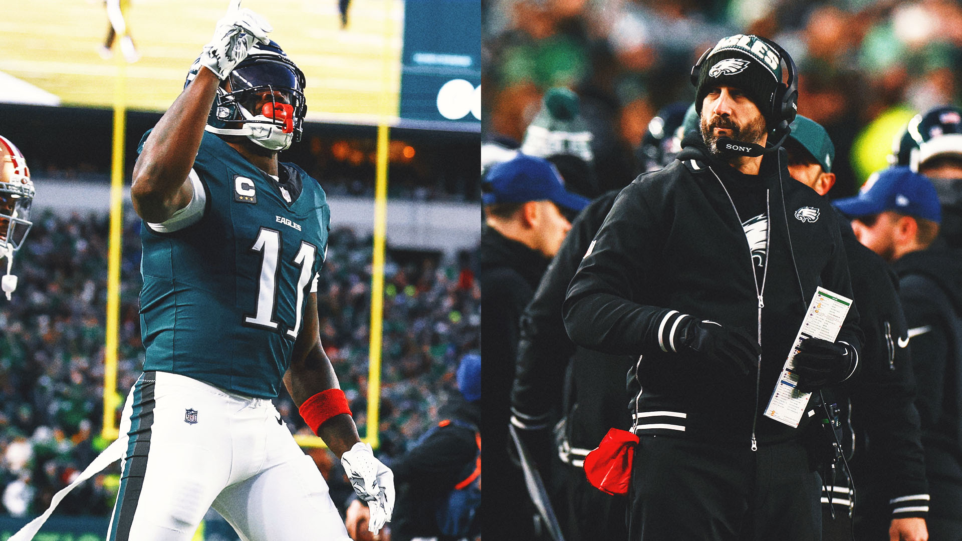 A.J. Brown, Nick Sirianni Have Heated Moment During 49ers-Eagles