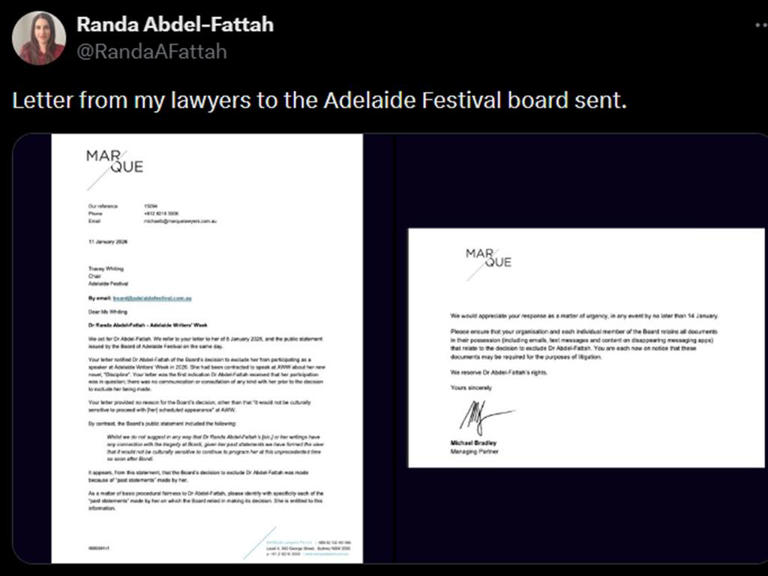 'Crisis': Warning after Palestinian author axed