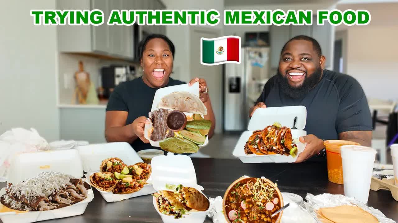 Trying authentic Mexican food for the first time!