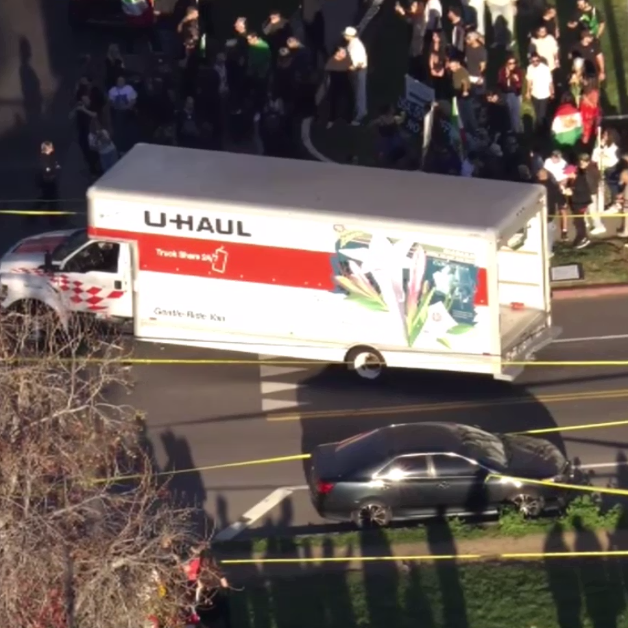 Man identified, arrested after allegedly driving moving truck into LA ...