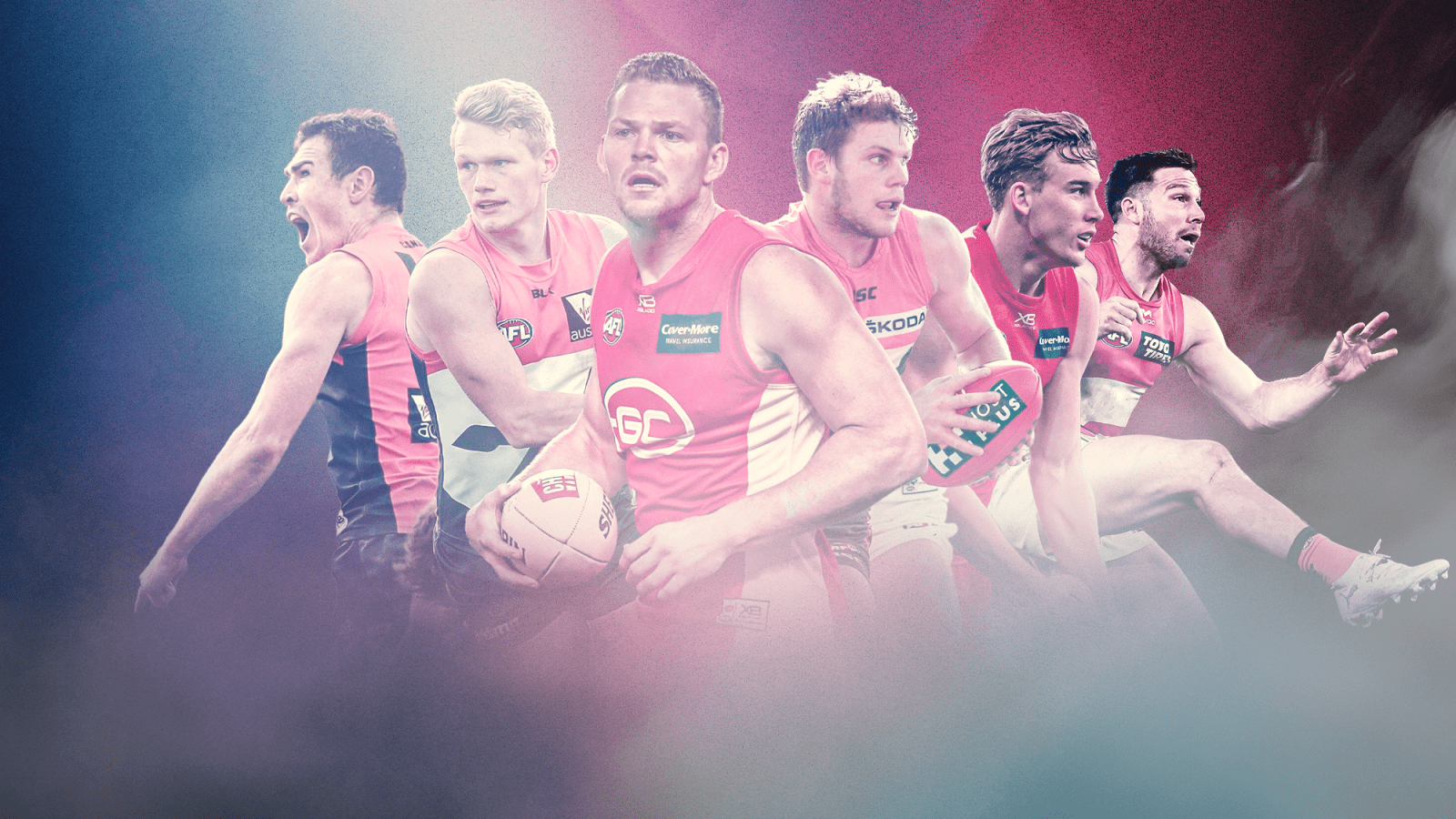 The nine players remaining from inaugural Gold Coast, GWS lists