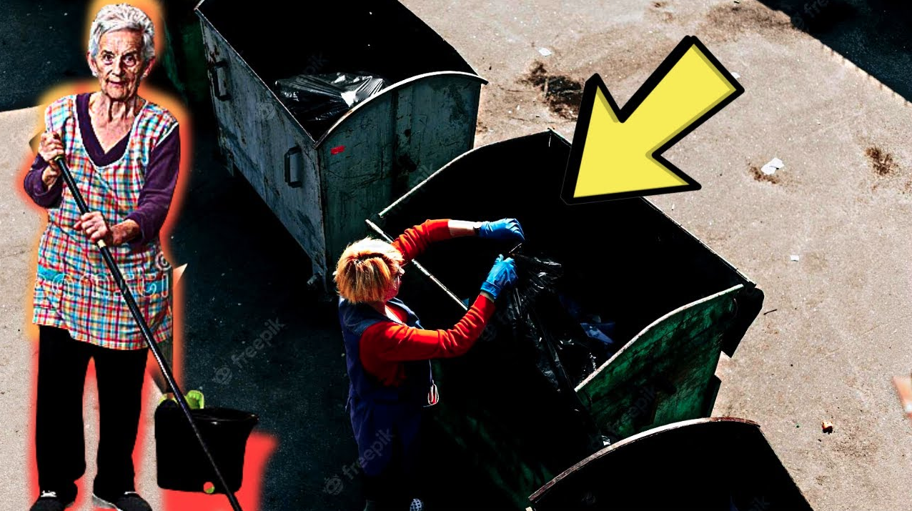Old woman works as janitor to secretly watch her children