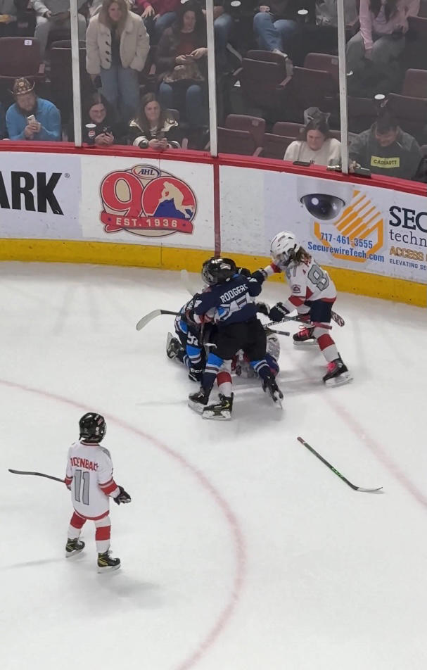 Youth hockey players get into wild brawl during game at AHL rink