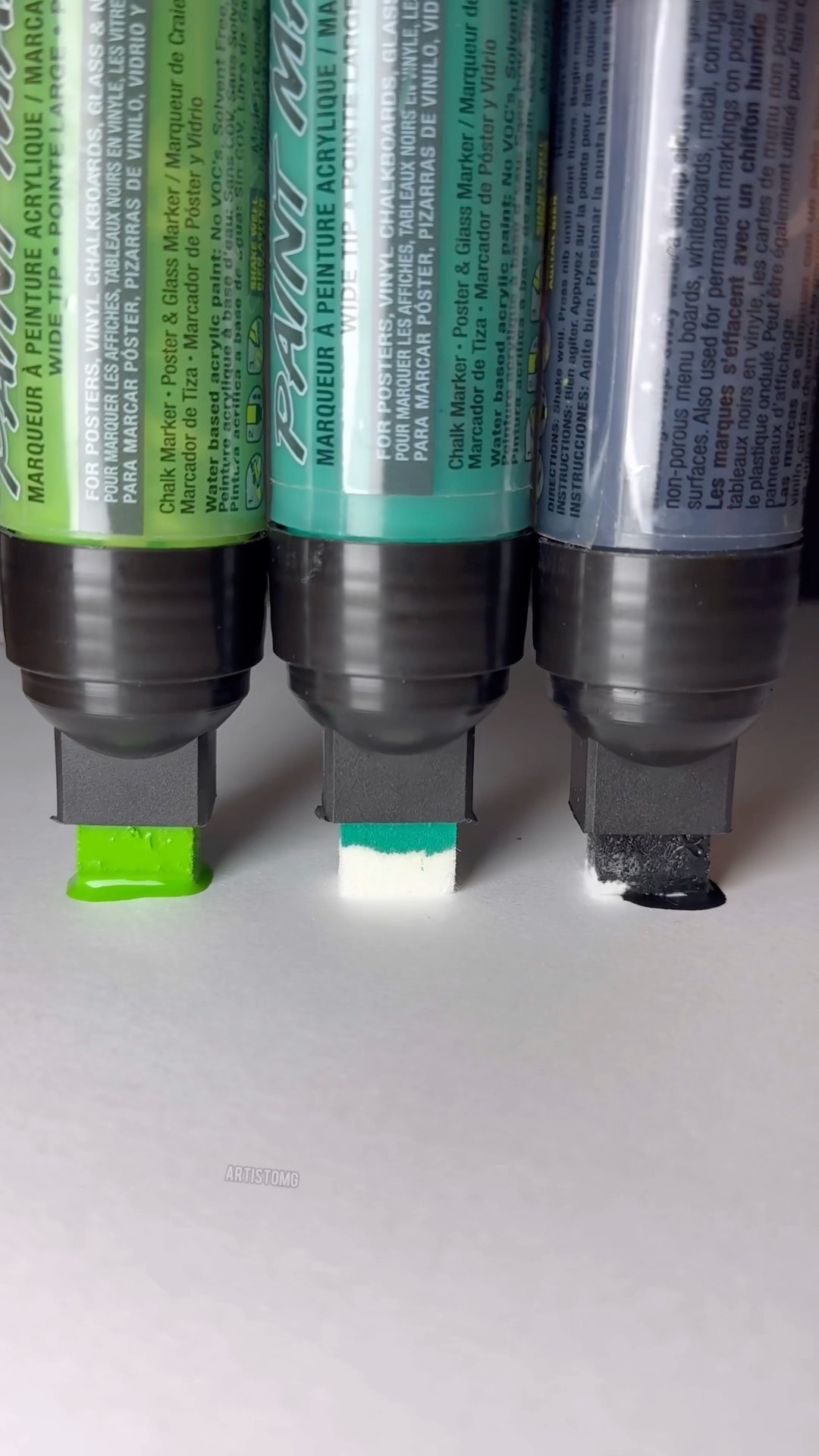 Activating 3 paint markers with herb tones