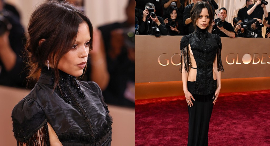 Jenna Ortega evokes gothic drama in Dilara Findikoglu dress at the 2026 ...