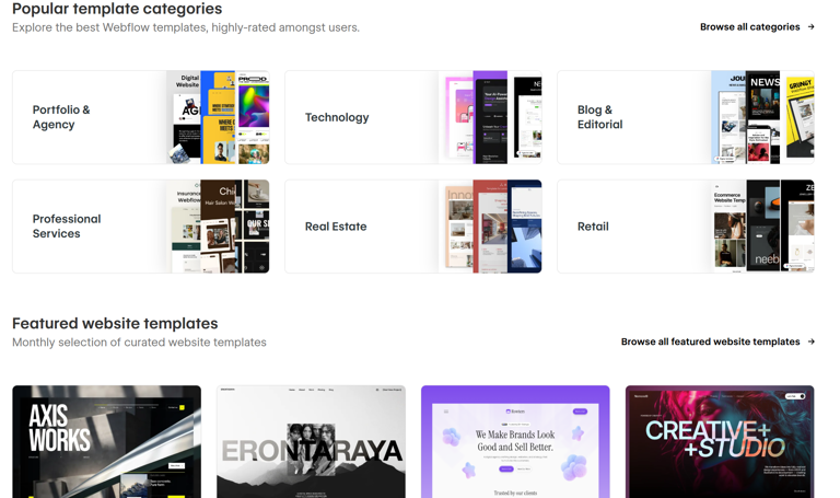 Webflow website builder