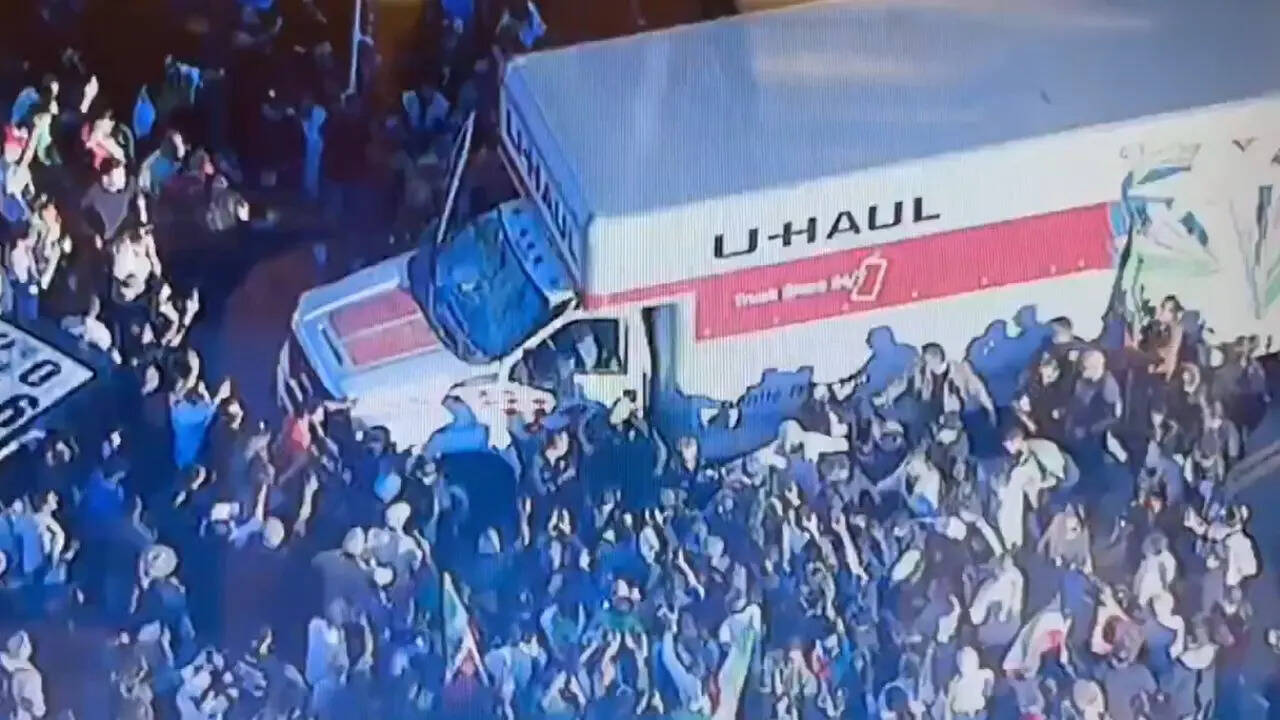 LA protest horror: U-Haul truck ploughs into crowd in Westwood, several ...