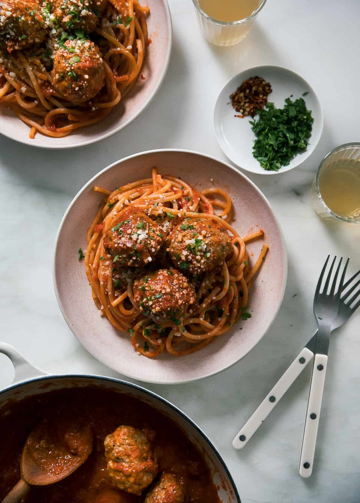 Is there anything more cozy than spaghetti and meatballs?