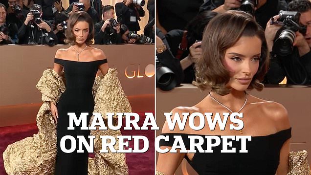 Maura Higgins shows off her figure at the 2026 Golden Globes
