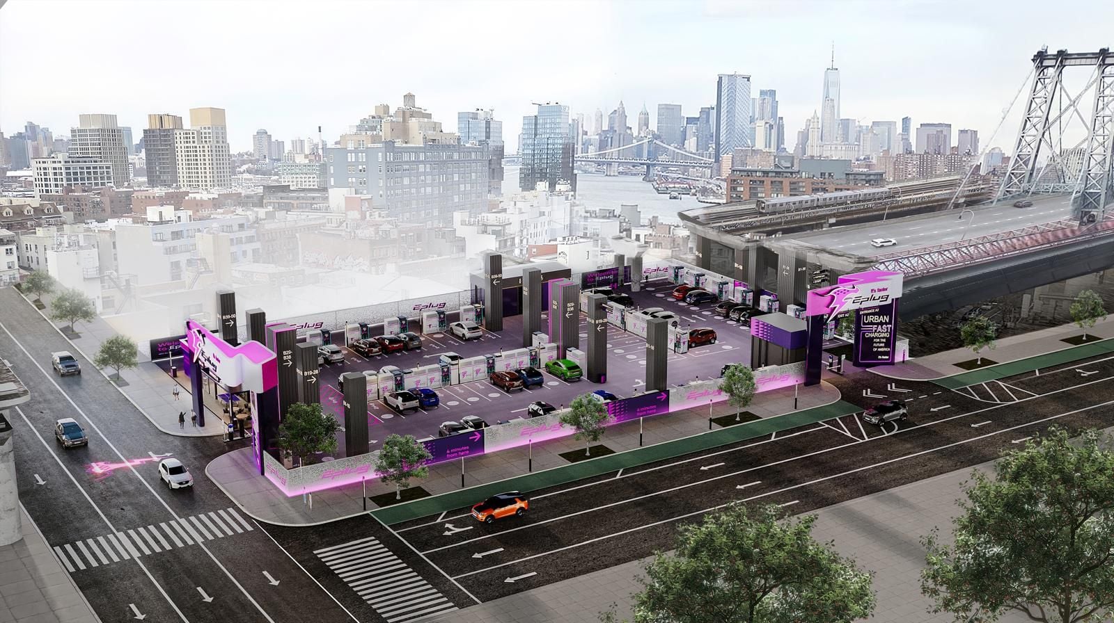 XCharge and Energy Plus plan 88-space EV charging depot for Brooklyn