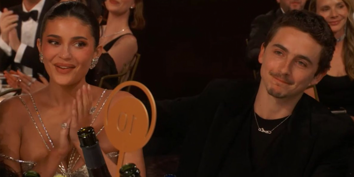 Timothée and Kylie were caught on the Golden Globes audience cam