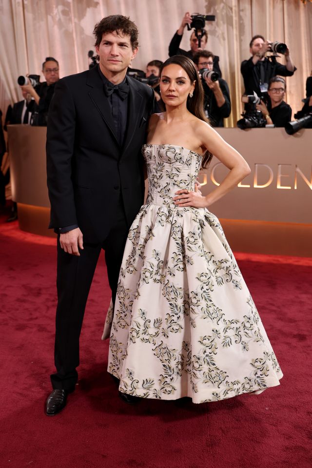 Mila Kunis and Ashton Kutcher's rare date night at the Golden Globes ...