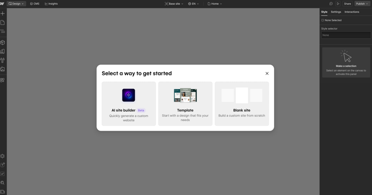 Webflow website builder