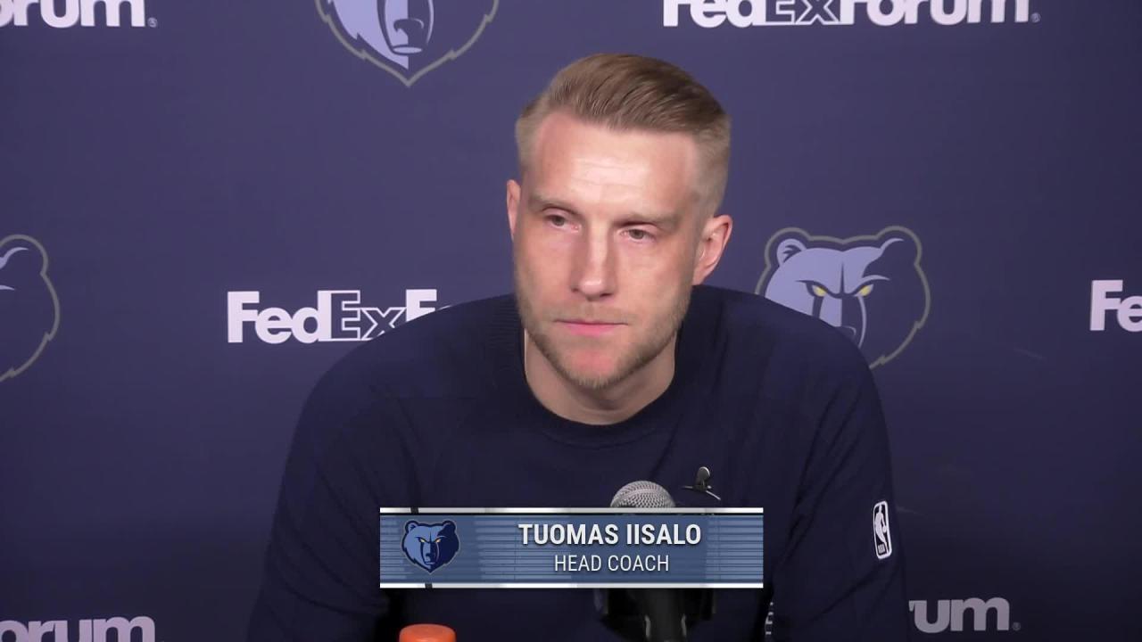 BKN 98, MEM 103: Grizzlies coach Tuomas Iisalo postgame media availability