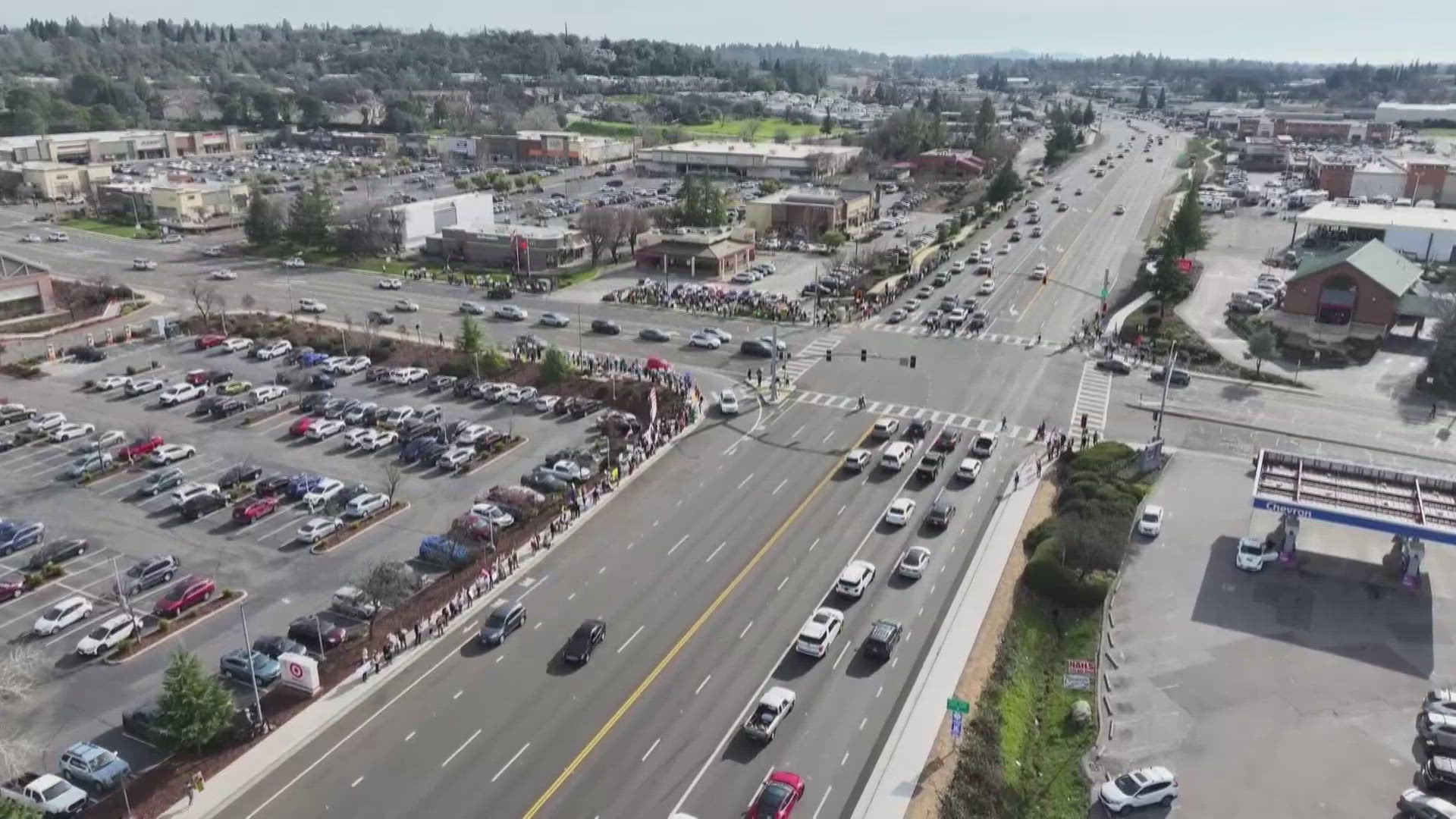 Crowds rally in Auburn as part of regional "ICE Out for Good" protests
