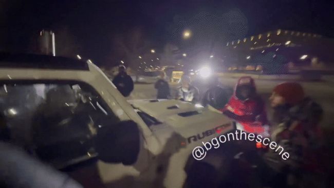 Chaos as right-wing influencer drives through protest