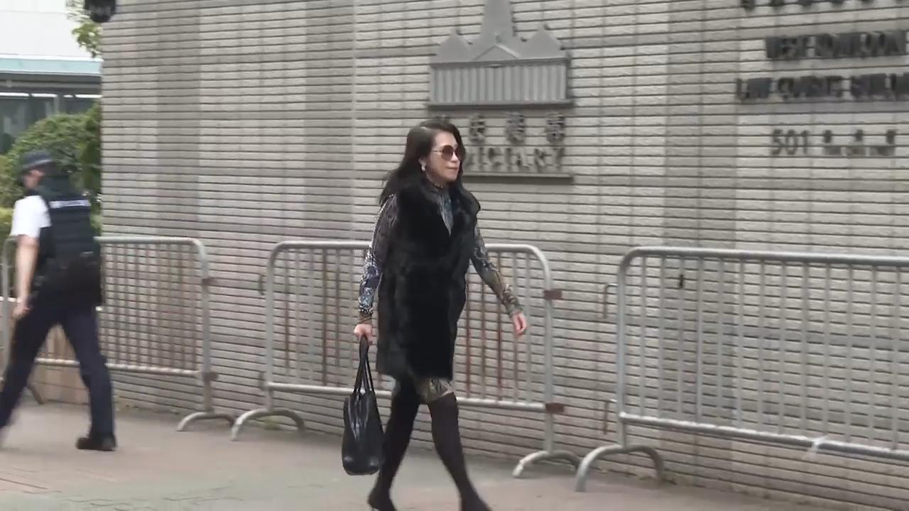 Jimmy Lai's wife and supporters outside Hong Kong court for hearing