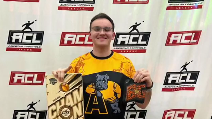 Adrian College junior Alex Weaver wins college cornhole national ...