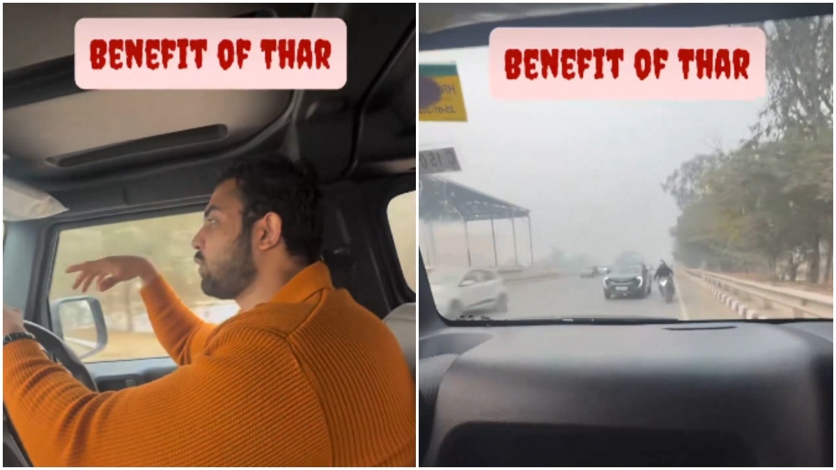 Man flaunts Thar's 'benefits' while driving on wrong side, video sparks ...