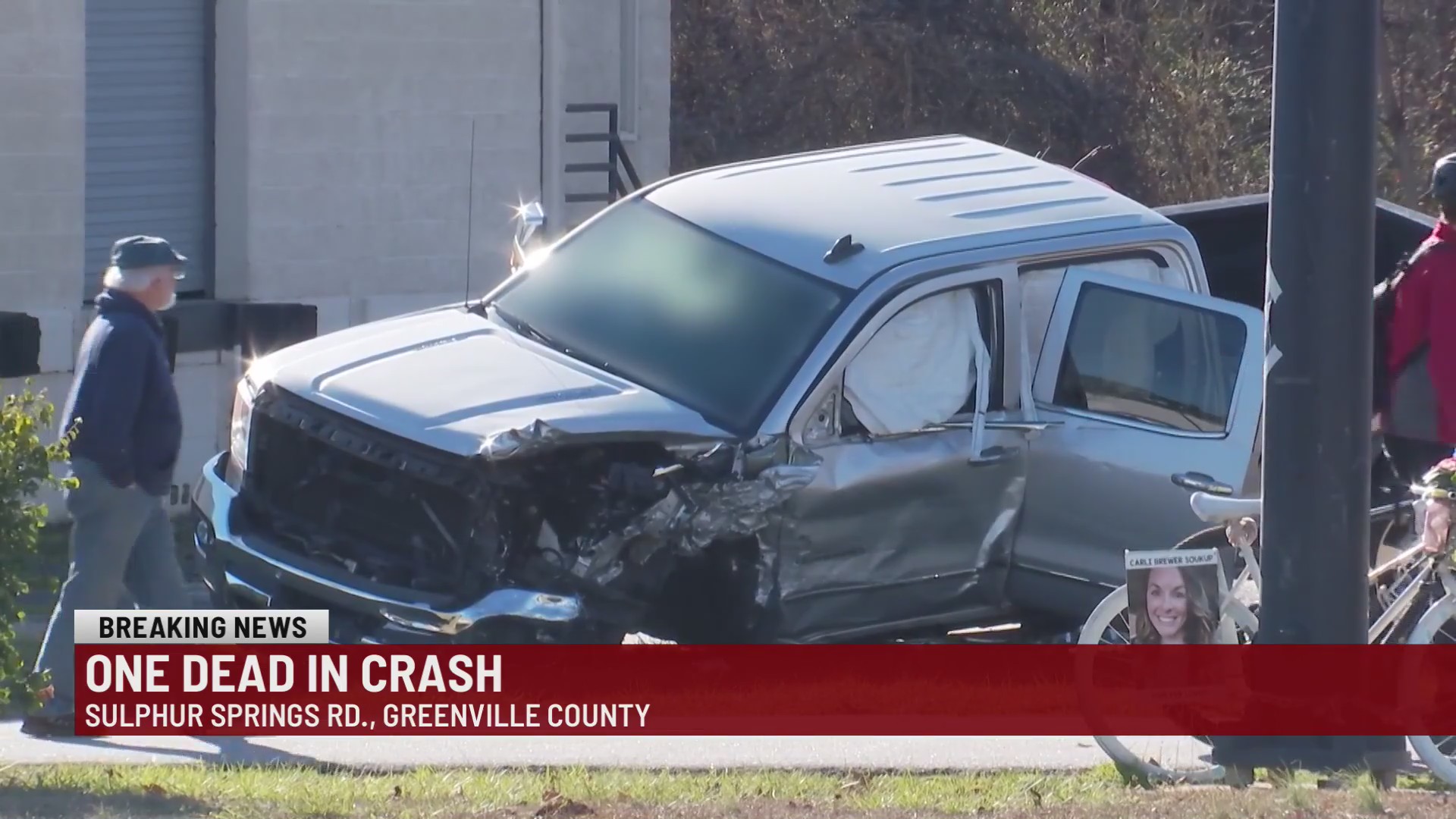 One dead in two vehicle crash in Greenville County