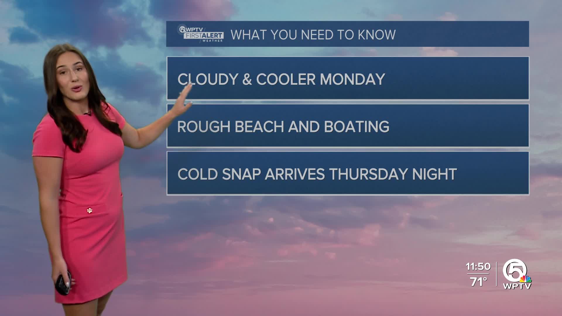 WPTV First Alert weather forecast for night of Jan. 11, 2026