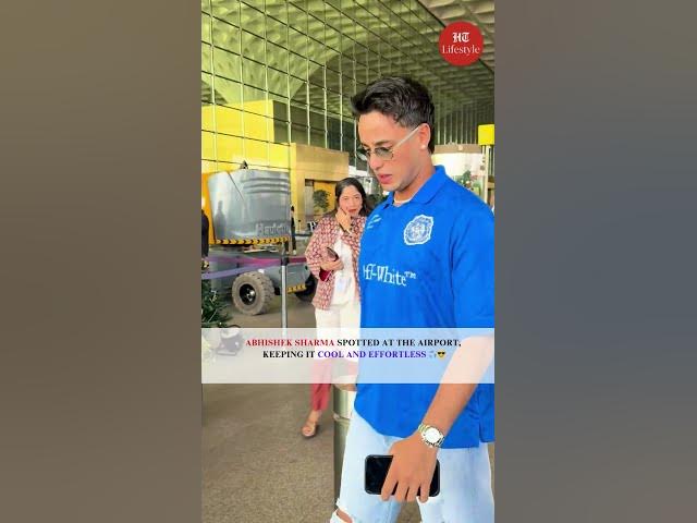 Abhishek Sharma spotted at the airport keeping it cool and effortless