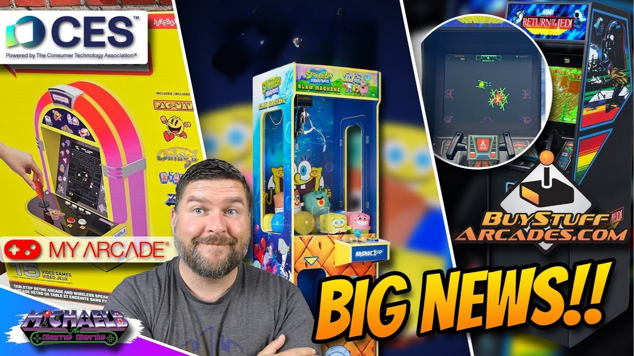 Arcade1Up Spongebob claw machine clearance, MyArcade CES 2026 & buy ...