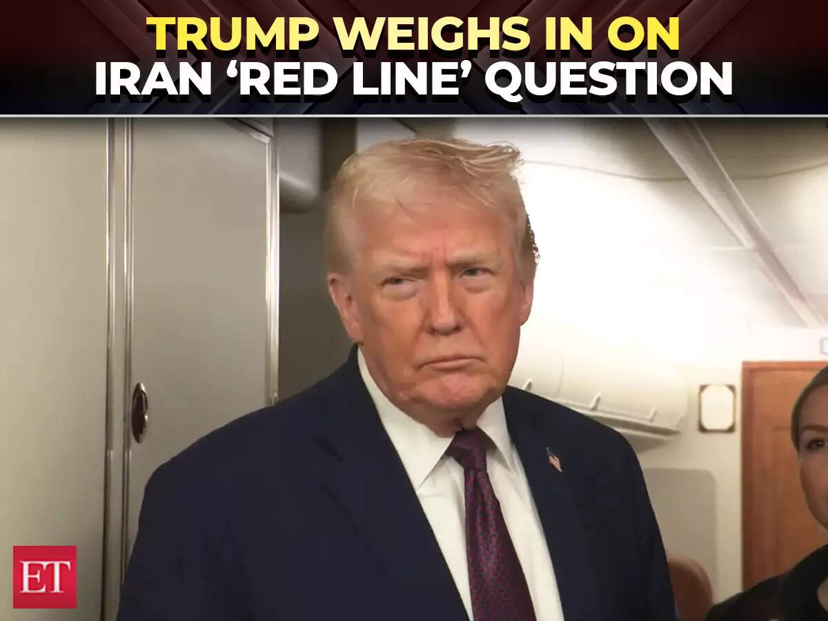 Trump reacts to Iran ‘red line’ question during Air Force One gaggle ...
