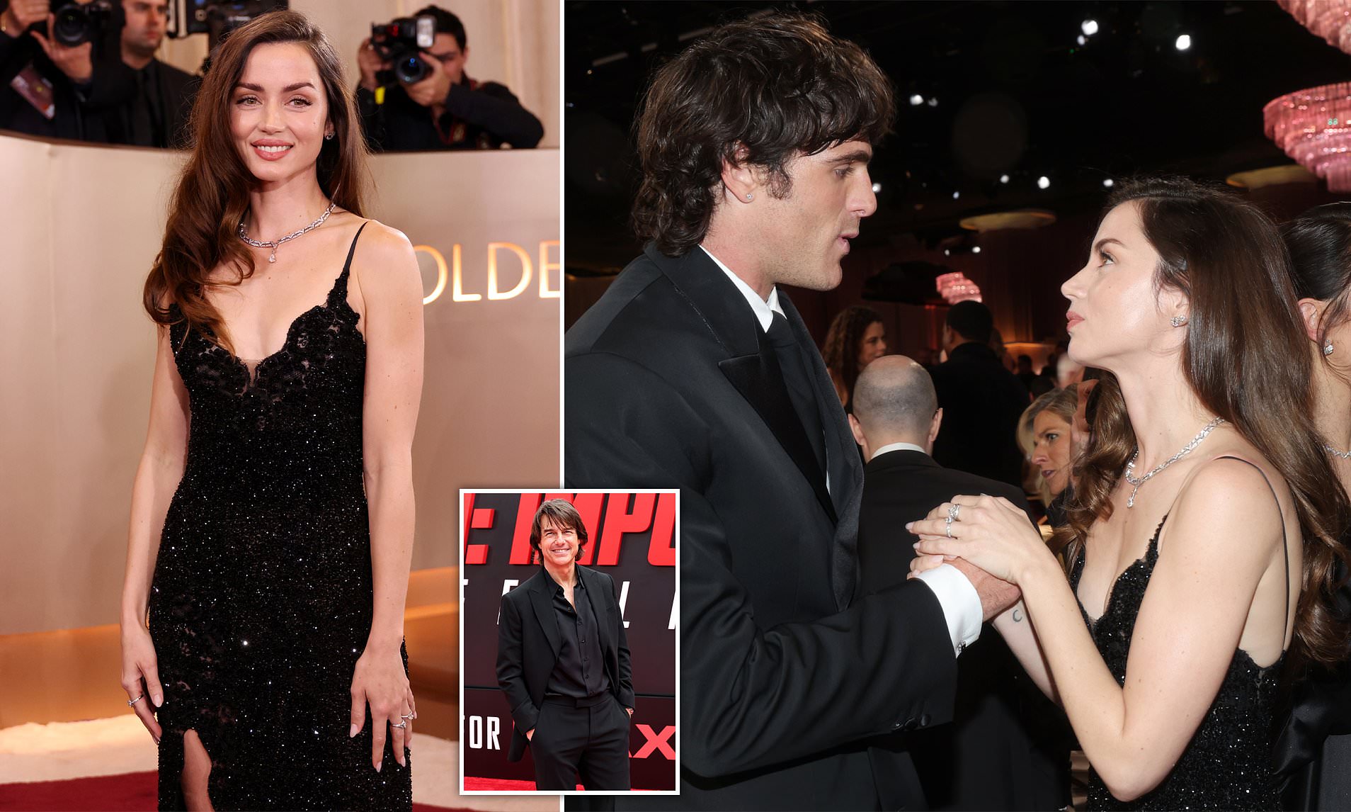 Ana de Armas and Jacob Elordi put on very cozy display at Golden Globes ...