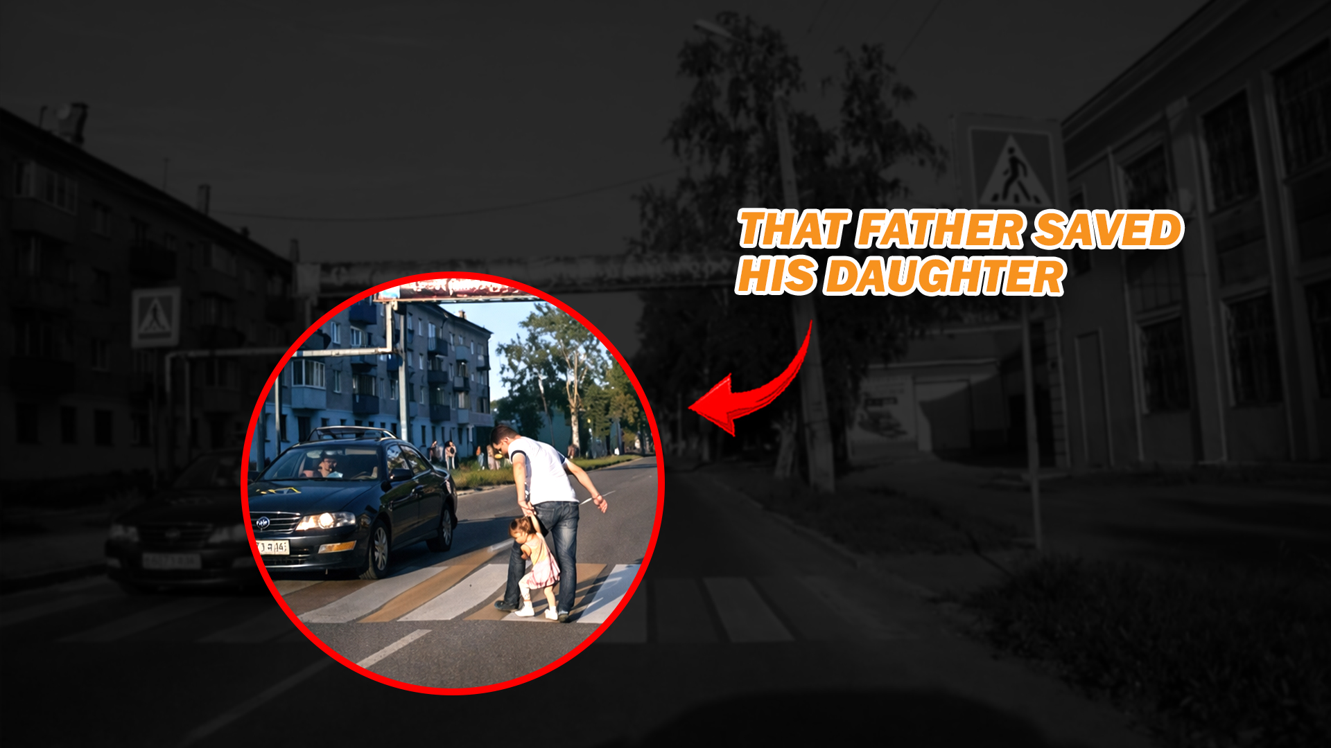 Child almost hit while crossing