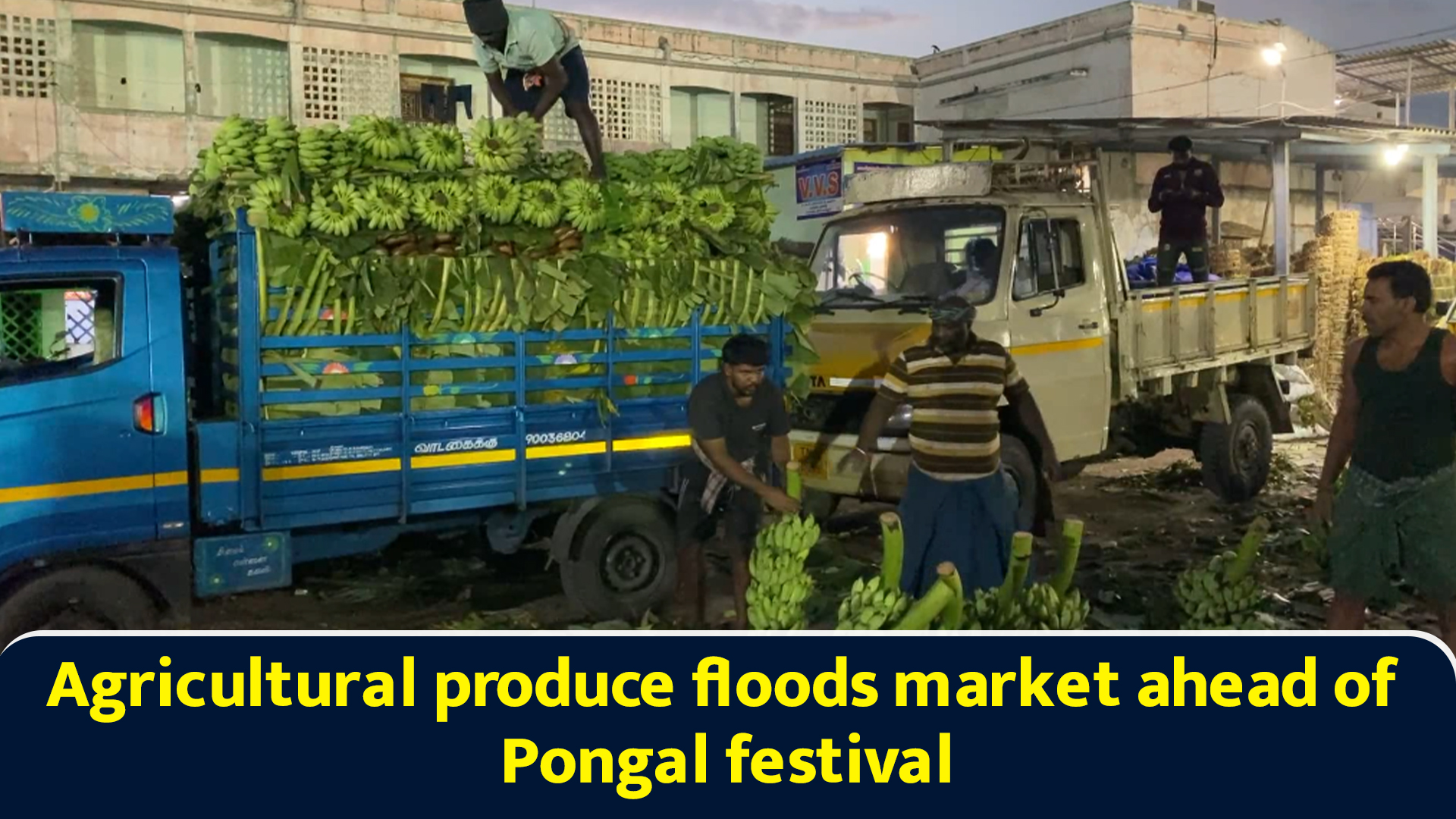 Agricultural produce floods market ahead of Pongal festival