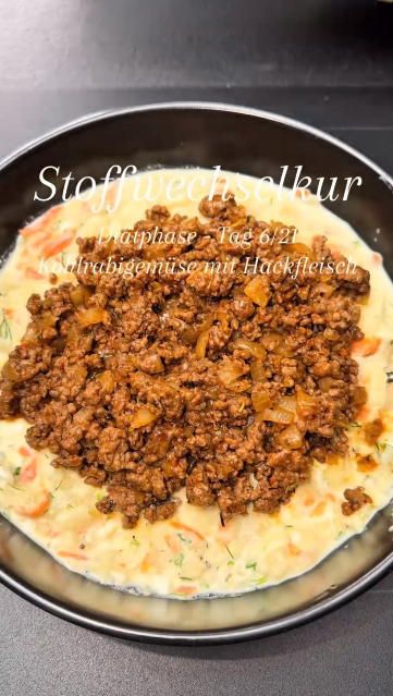 Kohlrabi mit Joghurt und Hackfleisch Rezept