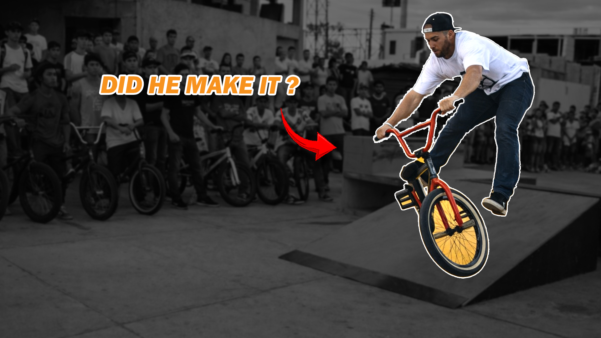 High jump with an epic BMX trick