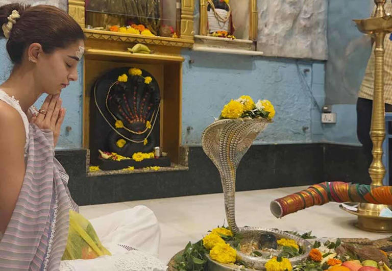In pictures: Ananya Panday begins her week on a spiritual note