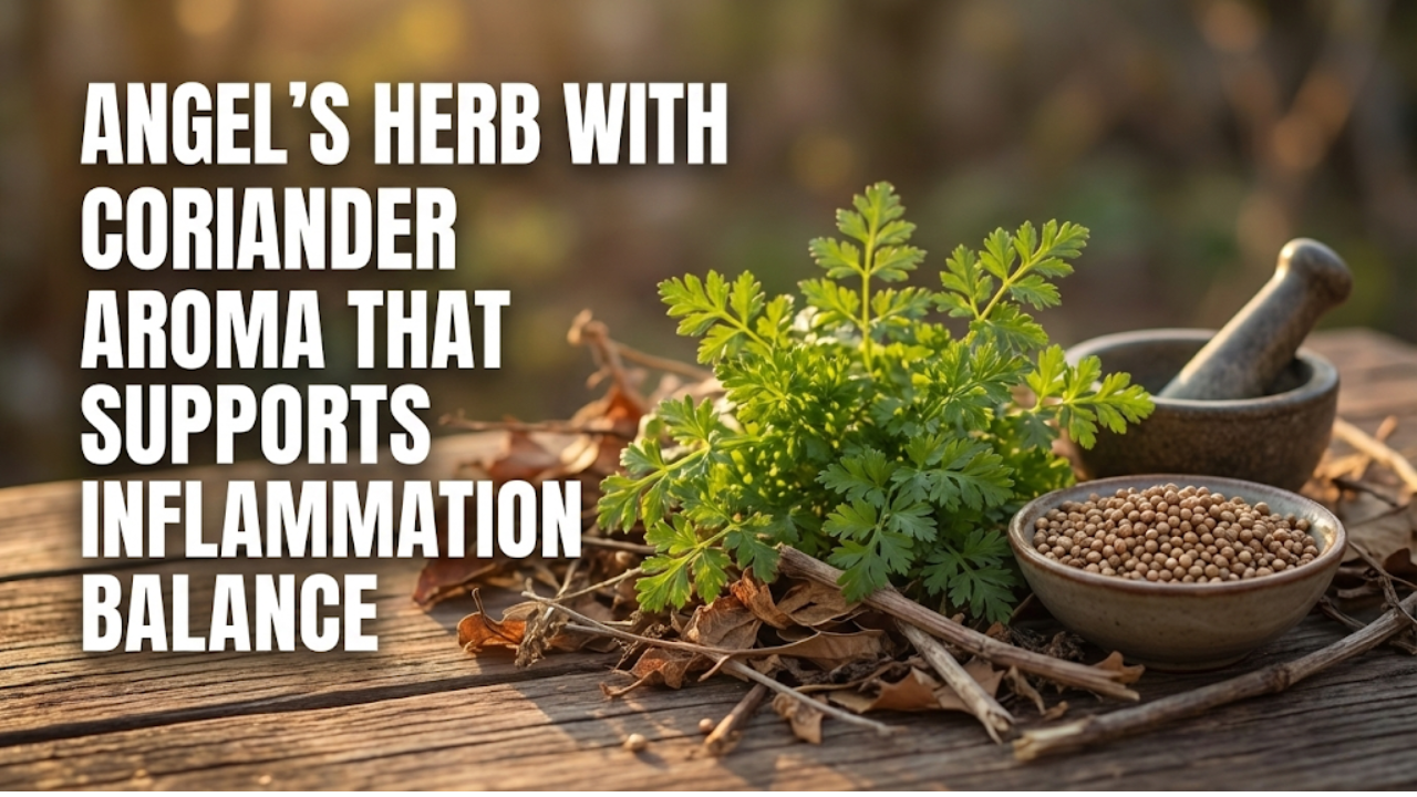 Angel’s herb with coriander aroma that supports inflammation balance
