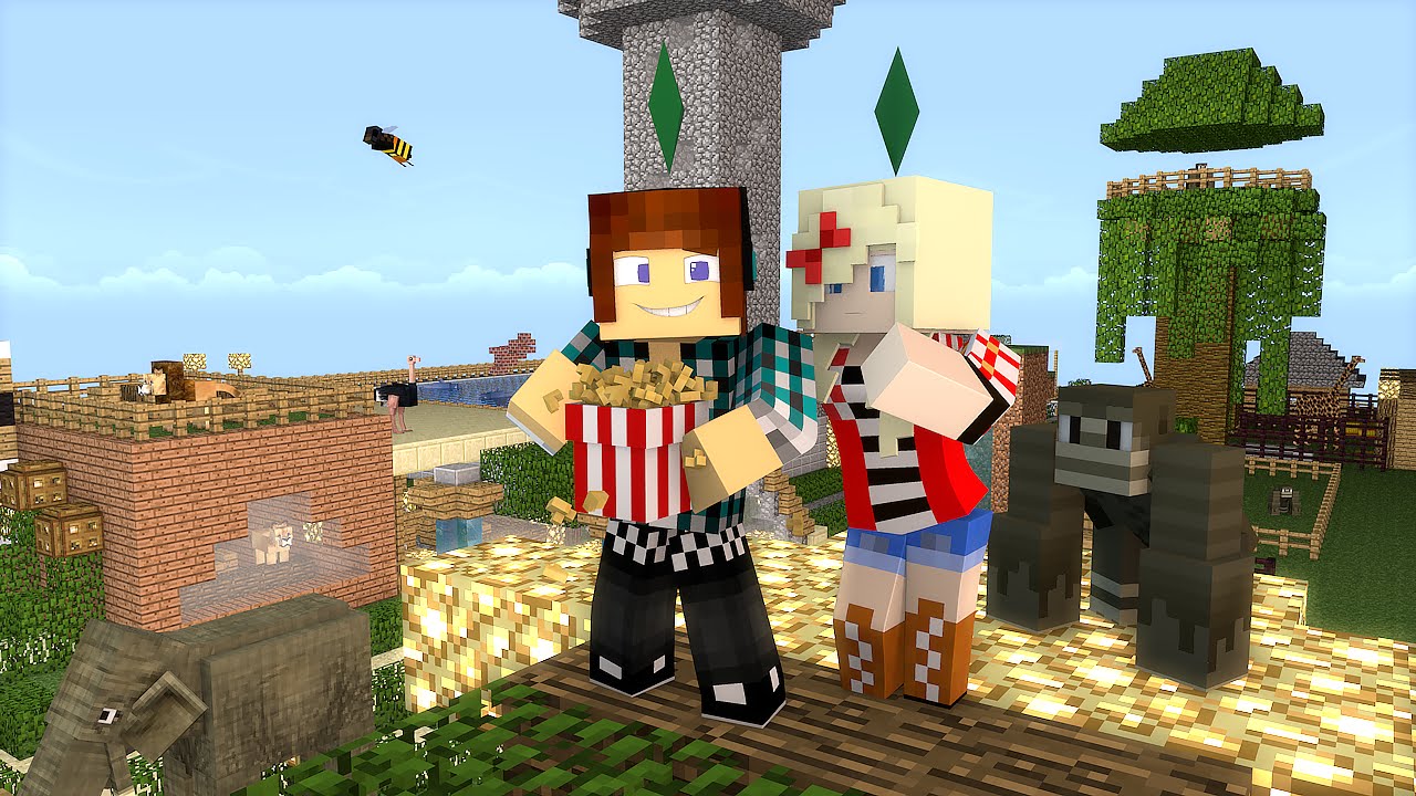 Minecraft The Sims Craft ep. 184 - Dia divertido no zoológico!