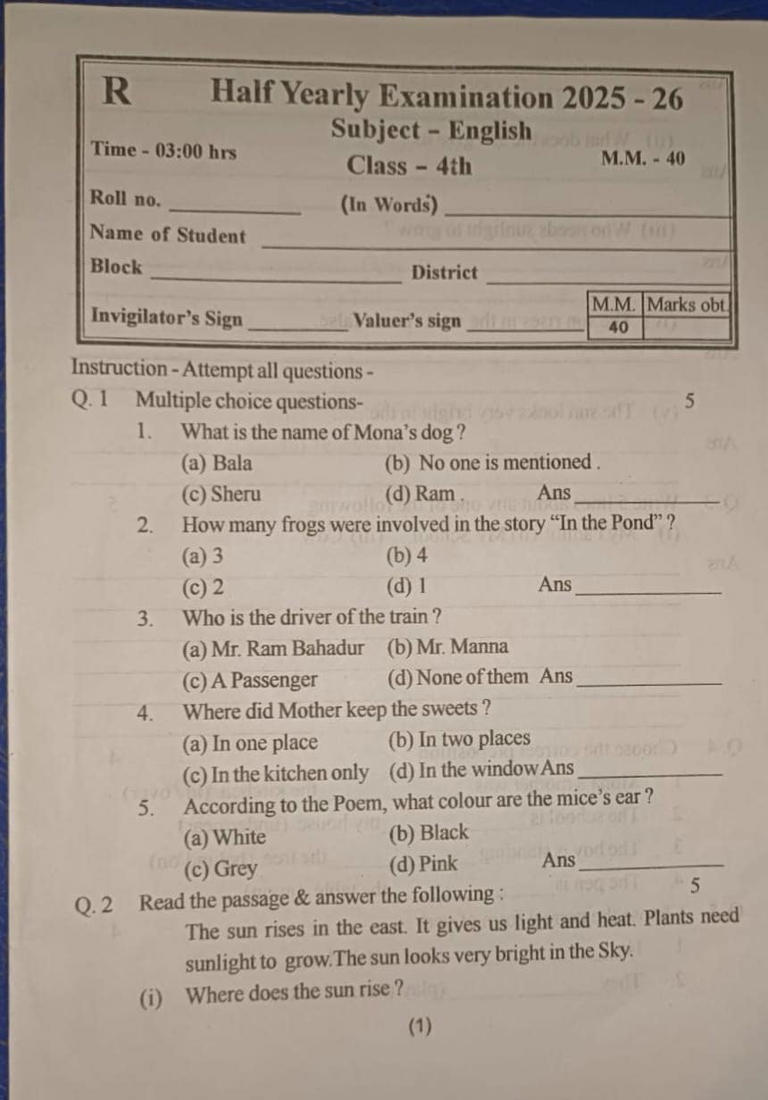 'Ram' listed option to dog's name query in Chhattisgarh exam paper ...