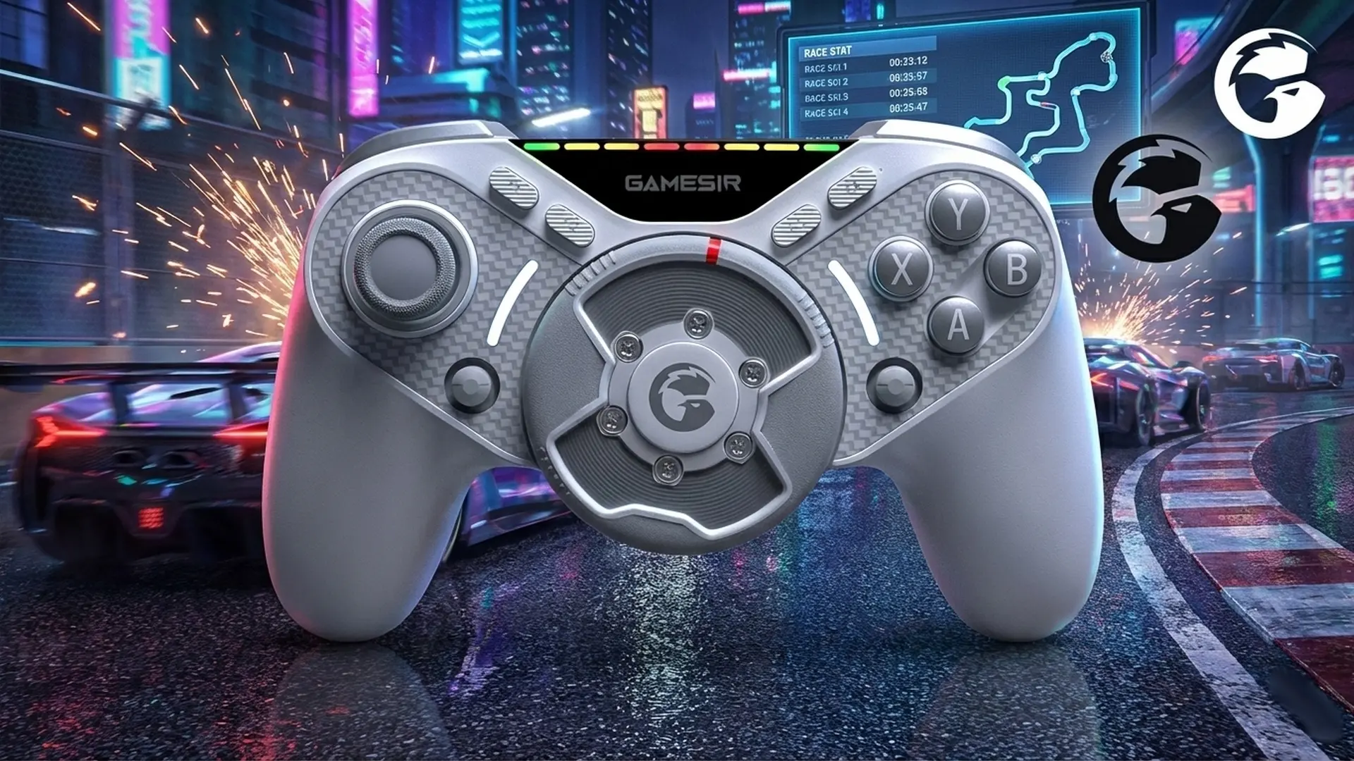 GameSir Swift Drive, el primer gamepad con volante incorporado