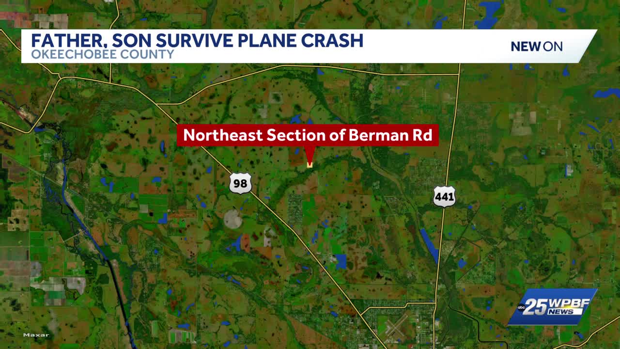 Father and child survive small plane crash in Okeechobee County