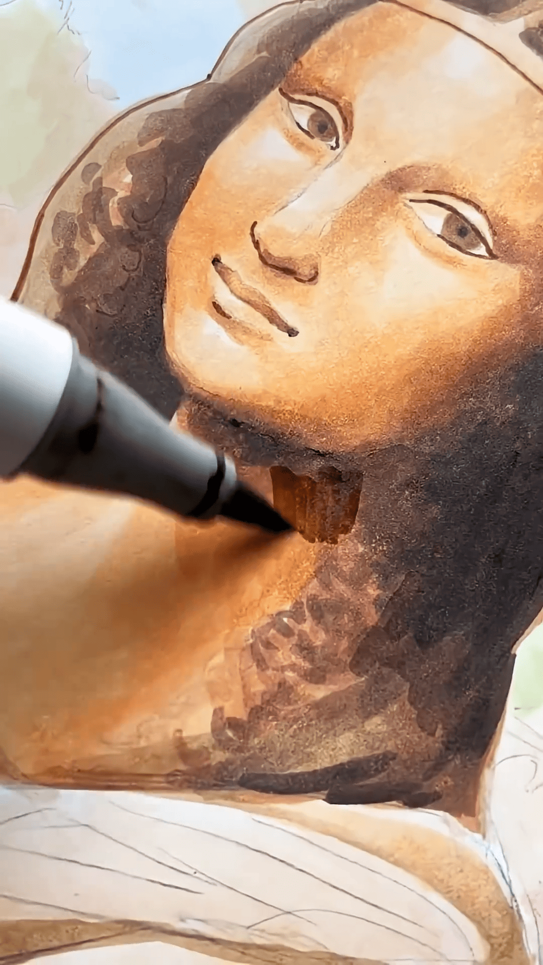 Recreating the Mona Lisa using markers