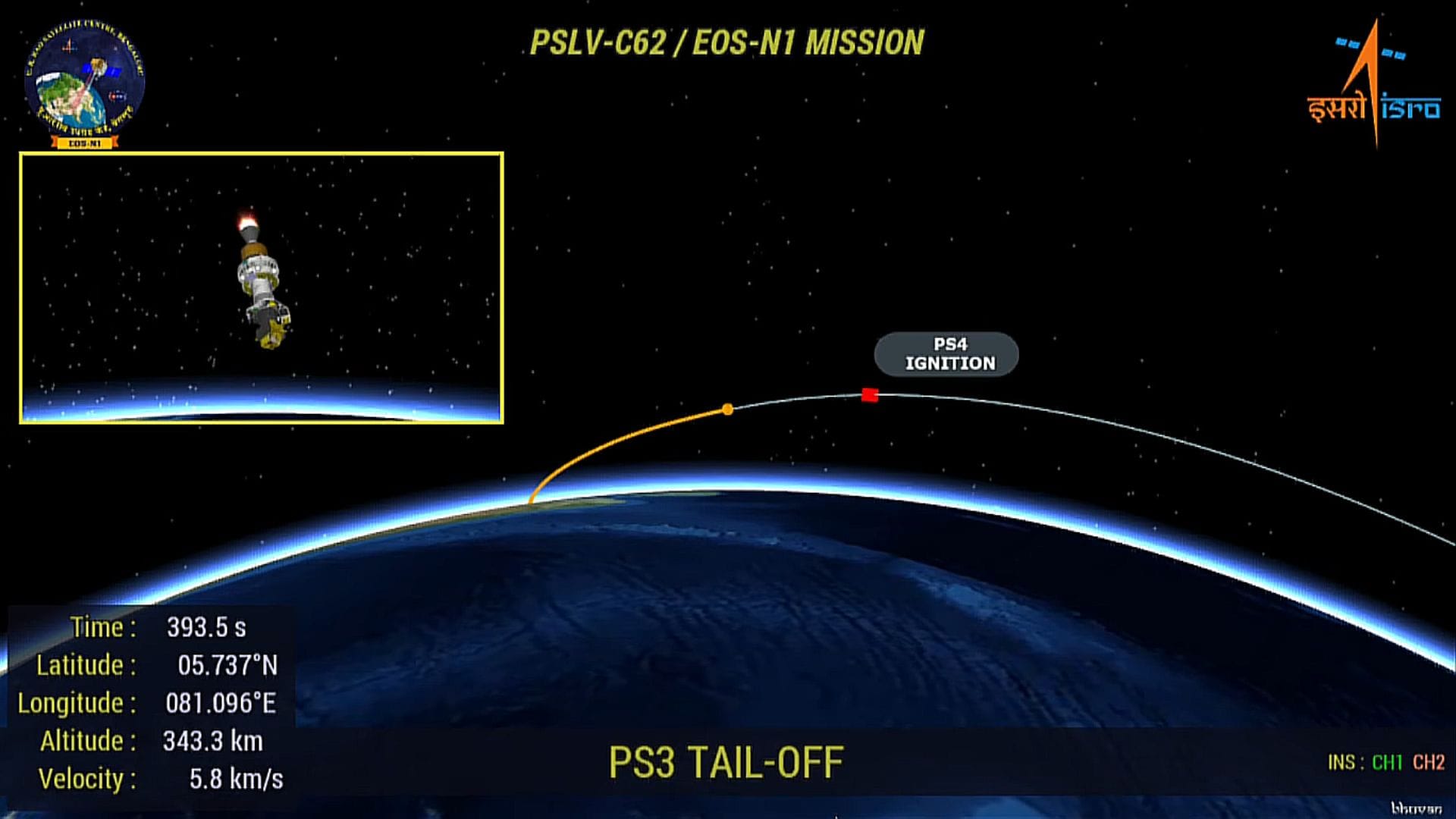 ISRO’s PSLV-C62 rocket deviates from flight path