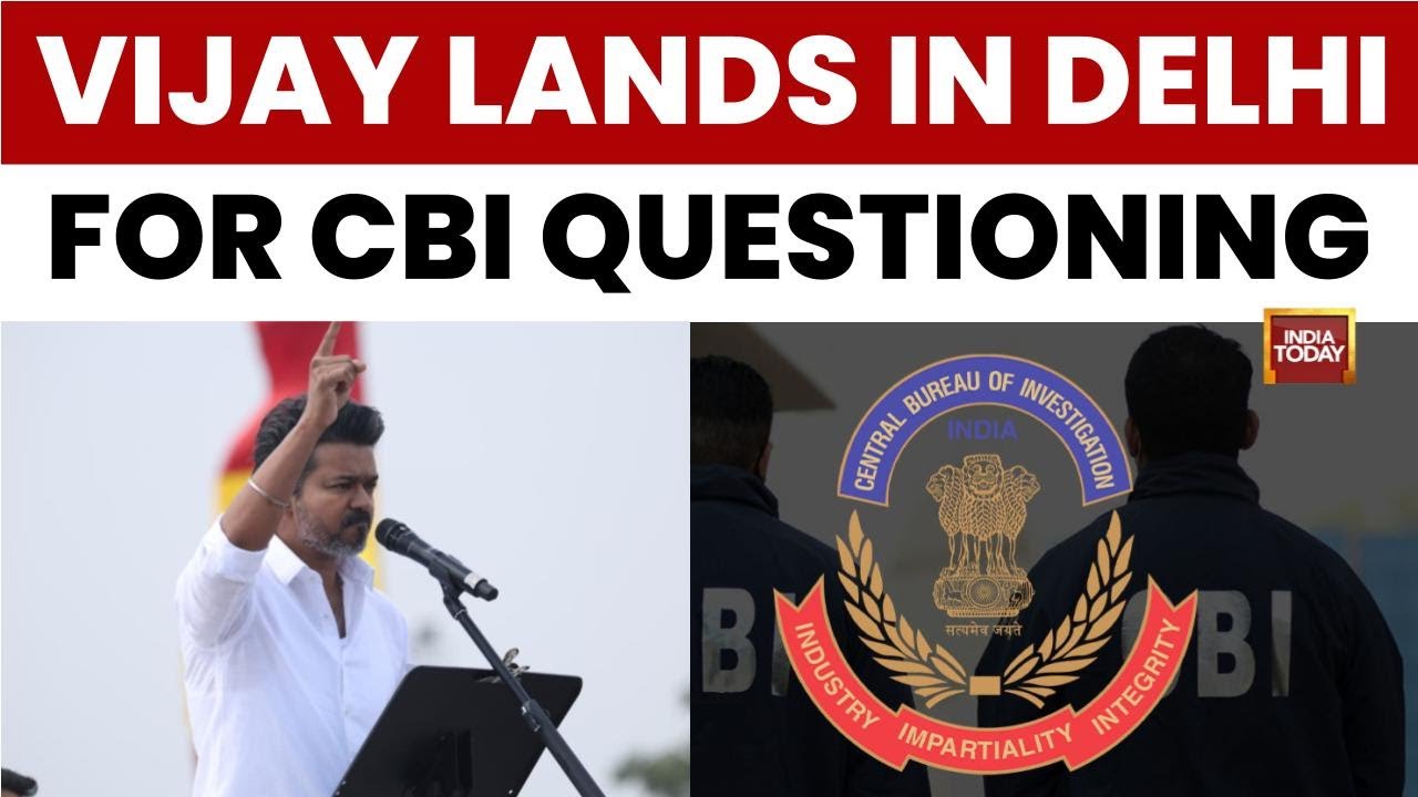 TVK chief Vijay appears before CBI in Delhi for Karur stampede probe ...
