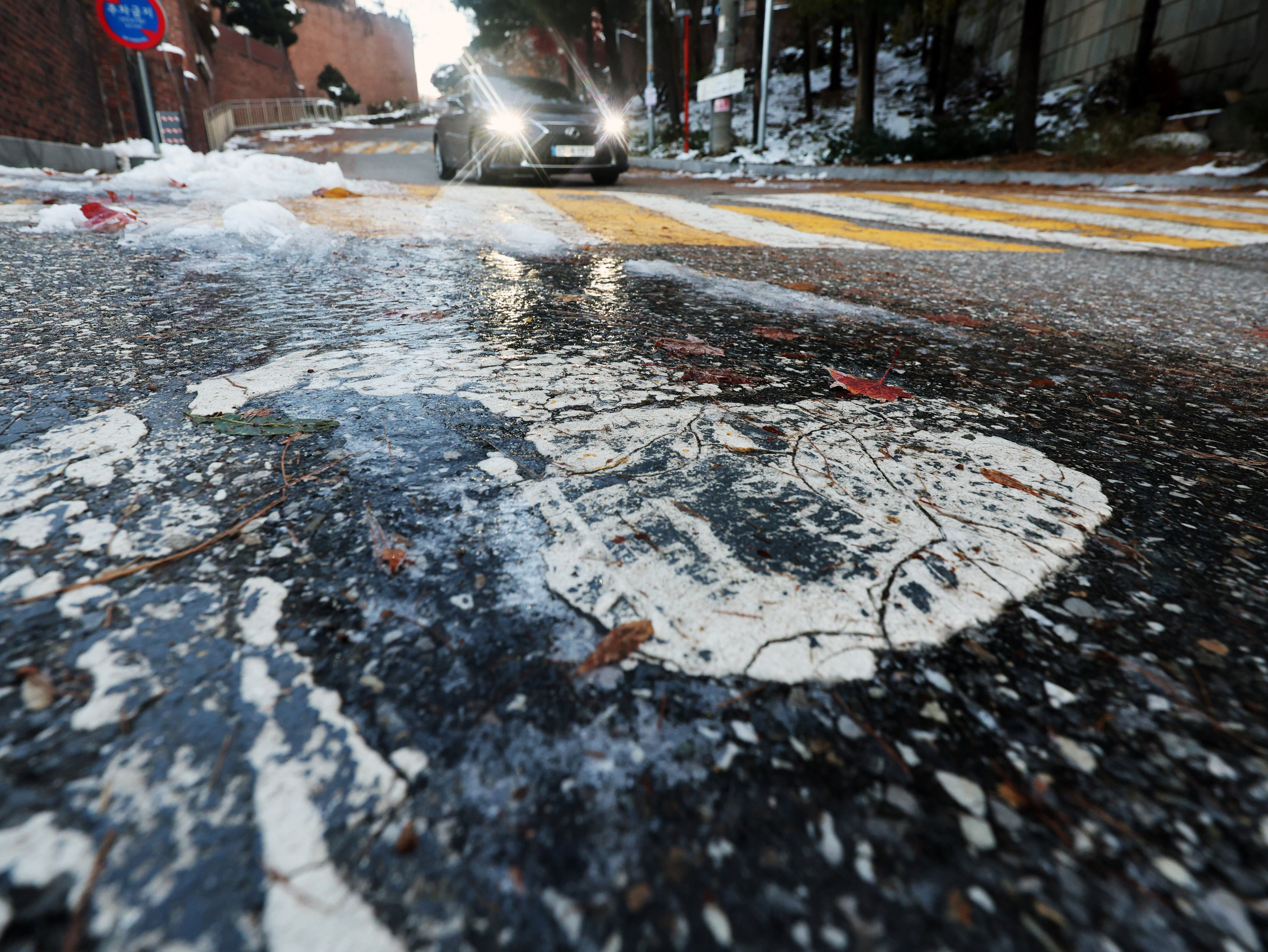 Black ice alert as temperatures plunge to -8°C