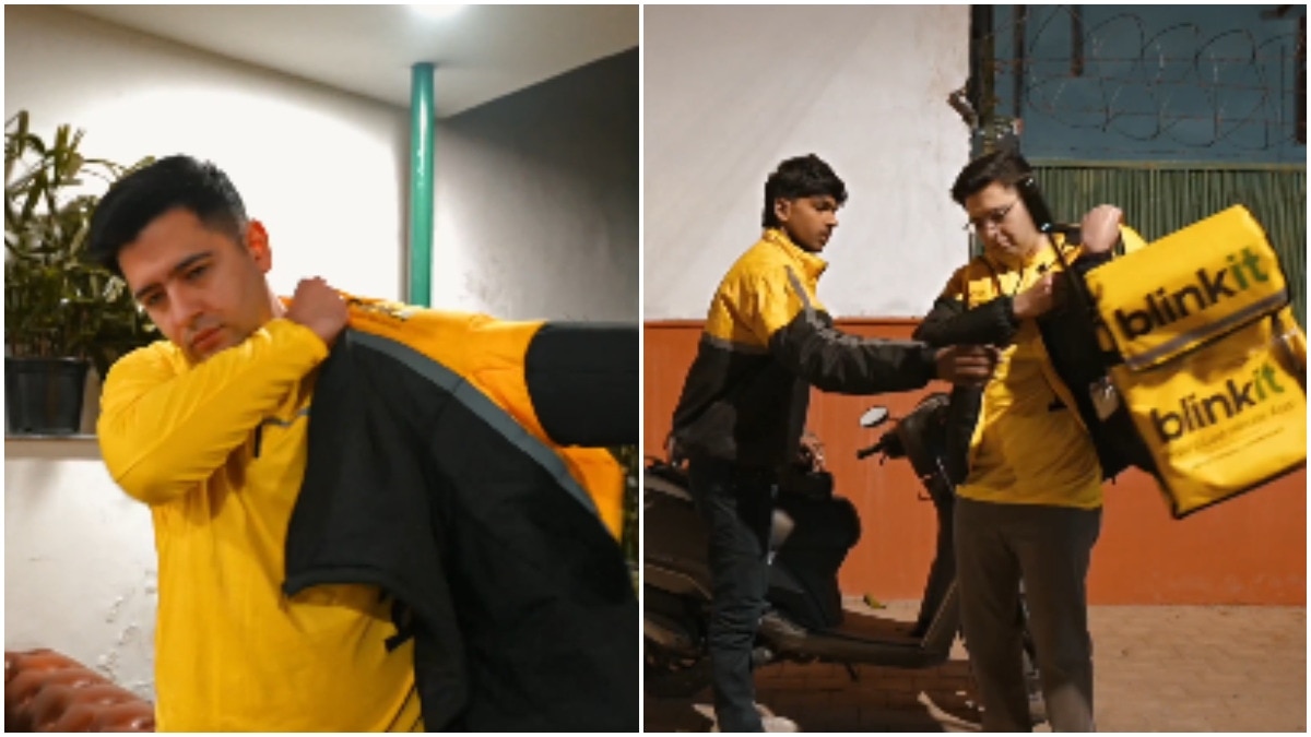 Raghav Chadha turns Blinkit delivery rider for a day, shares 'stay ...