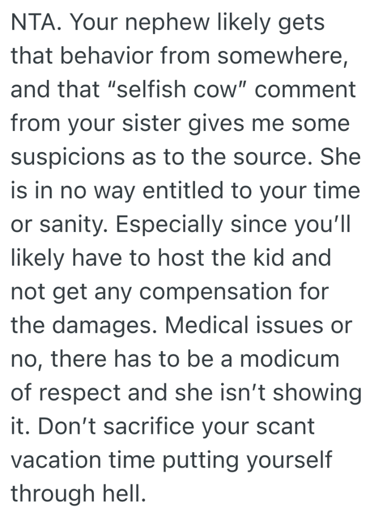 Sister asks woman to take in her out-of-control nephew during surgery ...