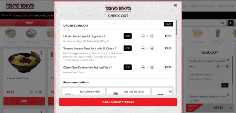 Tokyo Tokyo menu with prices [updated 2026]