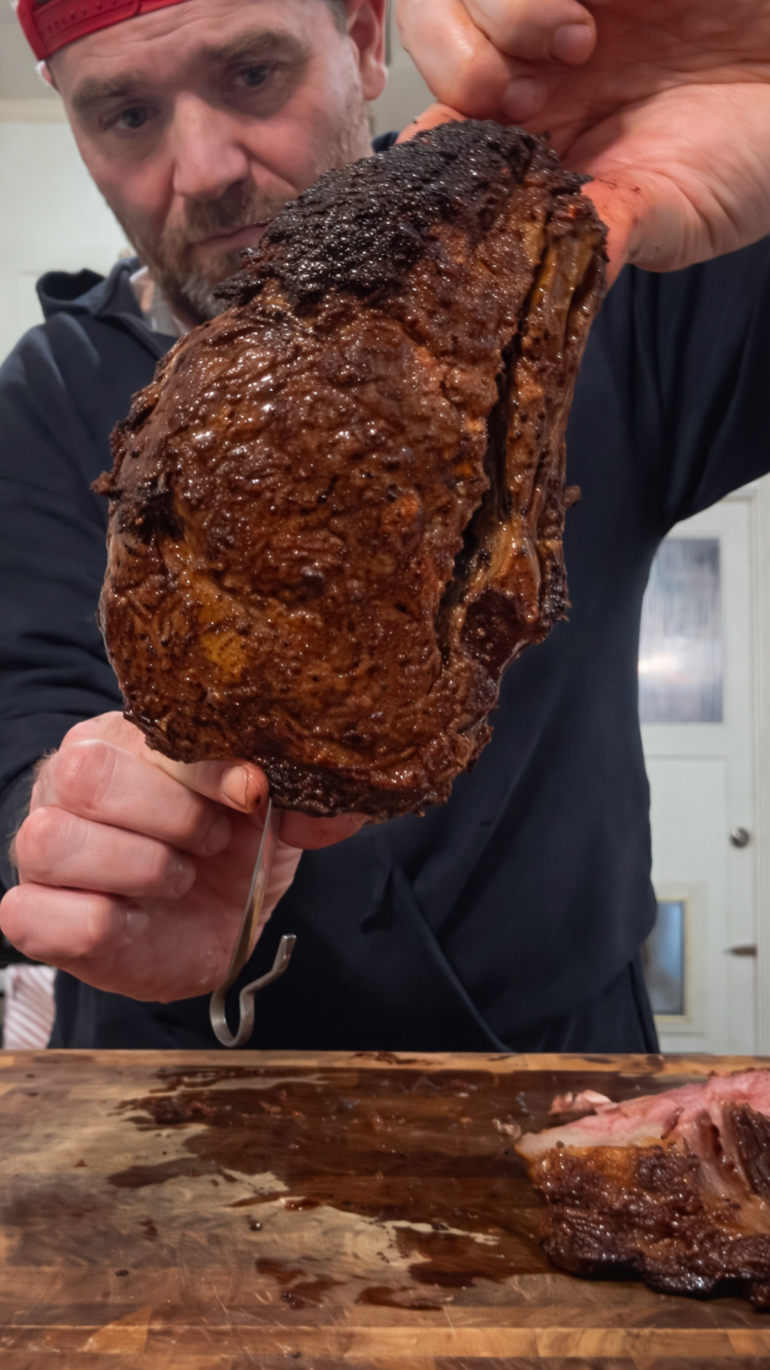 Milk marinated prime rib experiment