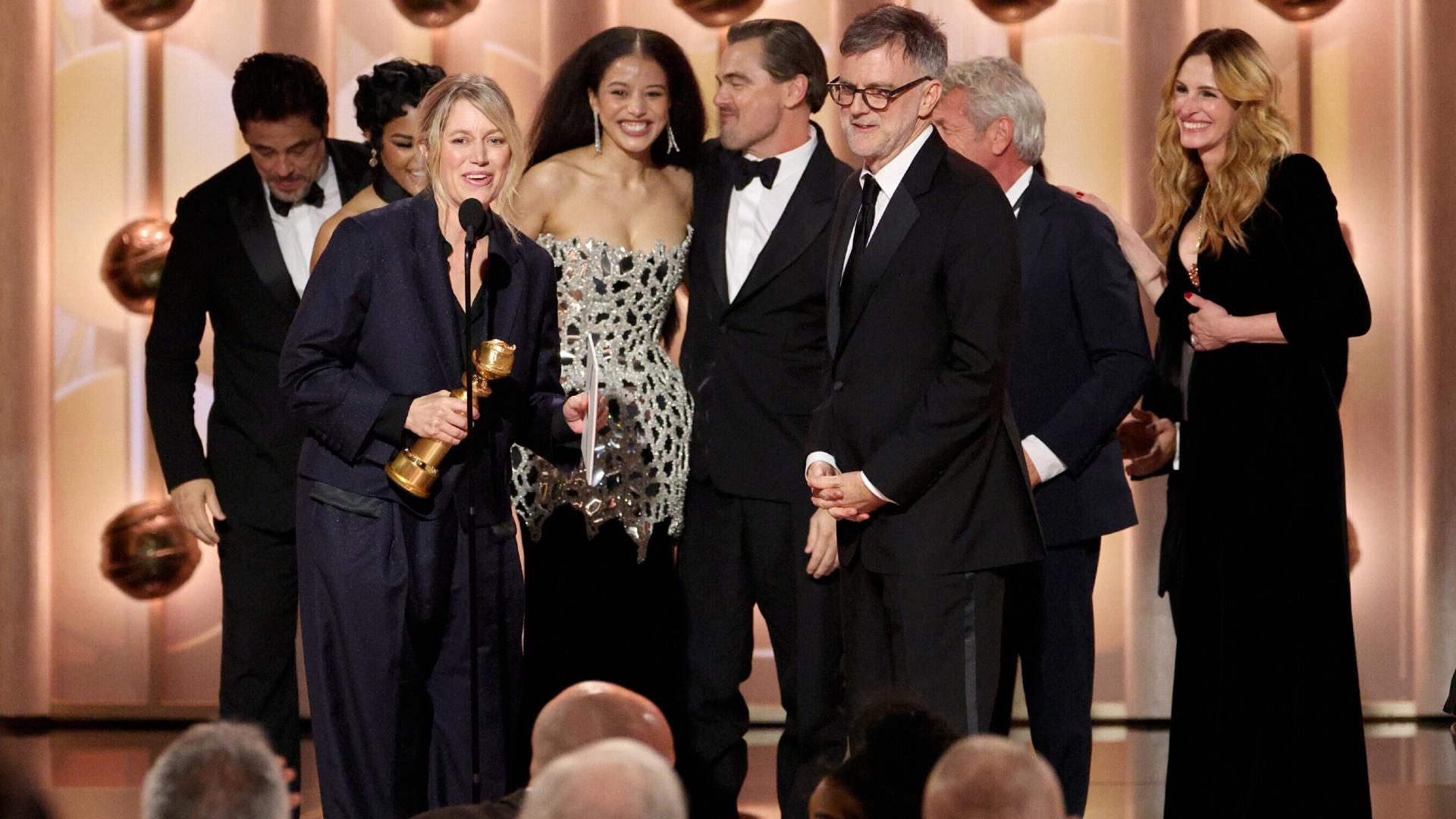 ‘One Battle After Another’ and ‘Hamnet’ take top honors at Golden Globes