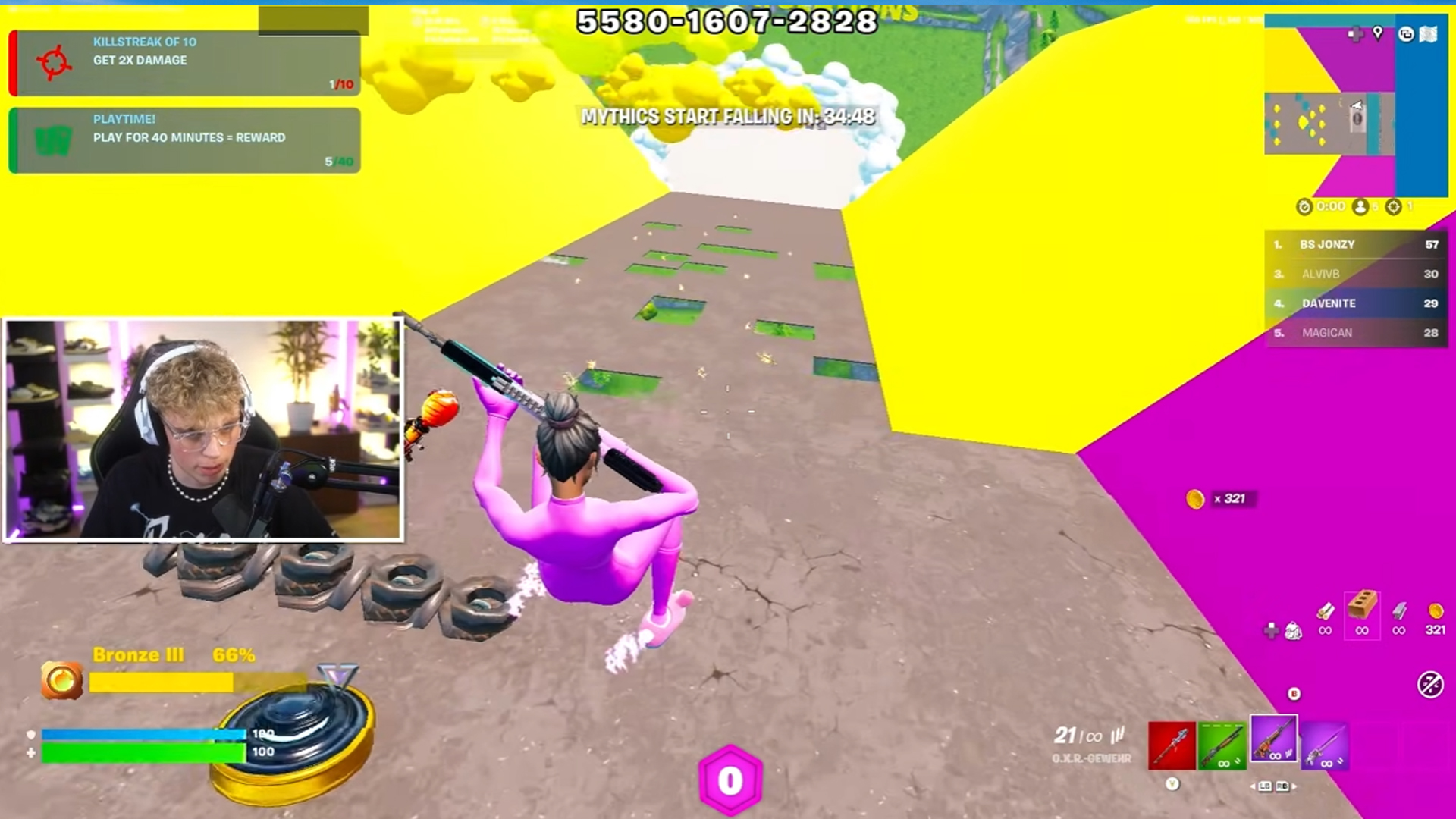 Wettbewerb um den seltensten Loot auf der Fortnite Slide Map