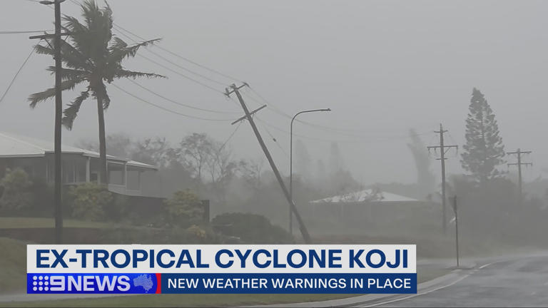 Queensland town records wettest day in 110 years as ex-cyclone lashes state